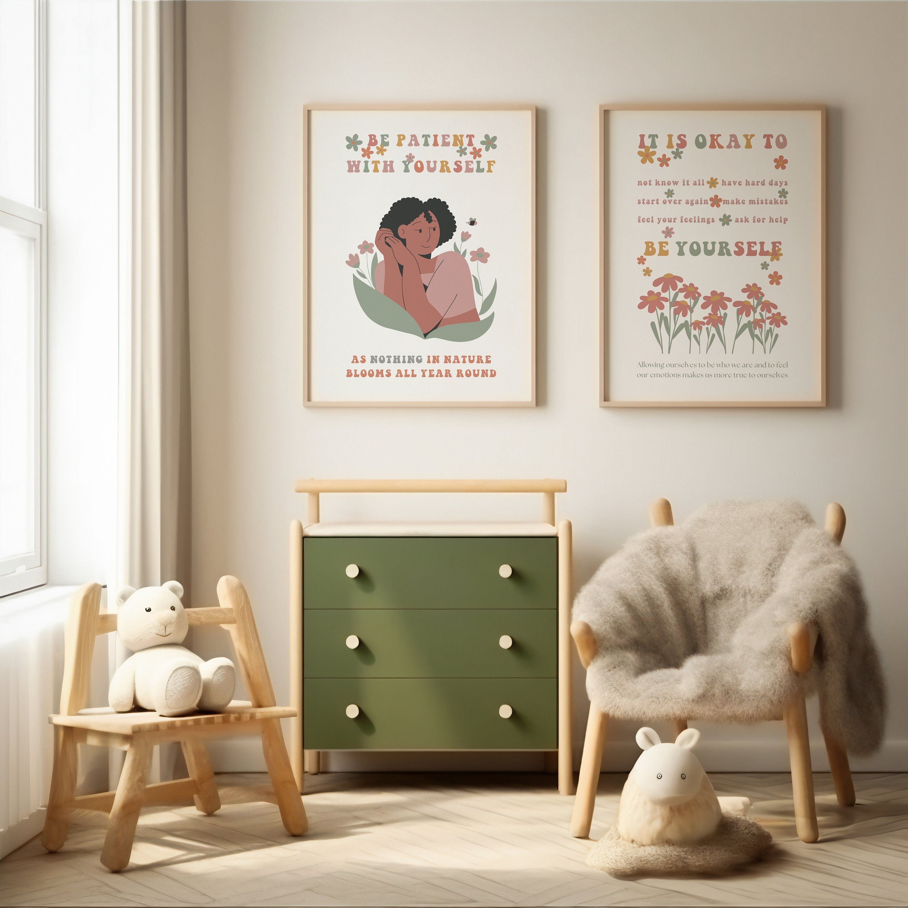 It is Okay to Be Yourself Poster Print for Therapy Office Decor School ...