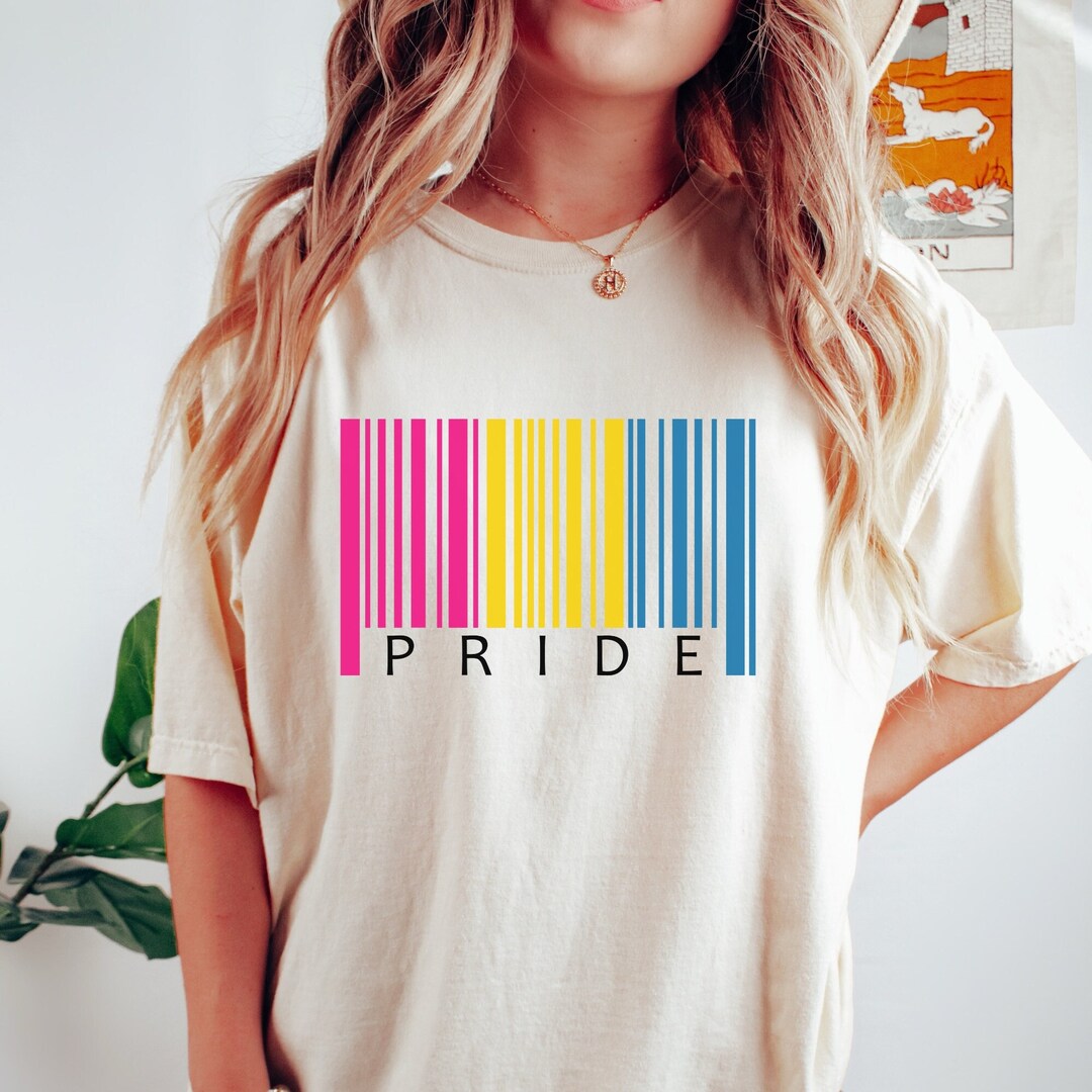 Pansexual Pride Barcode Shirt Pansexual Flag Subtle Pansexual Subtle Pride Shirt Queer Owned
