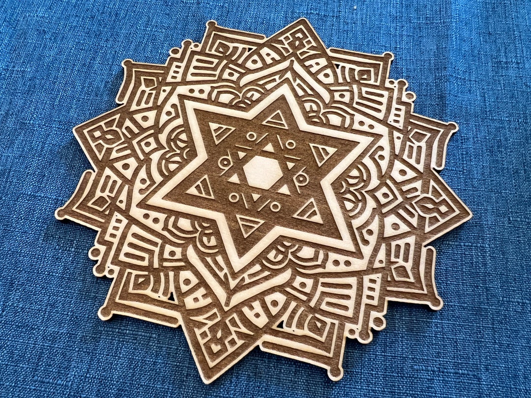 Color or Paint Your Own Wooden Star of David Mandala, Adult or Kids ...