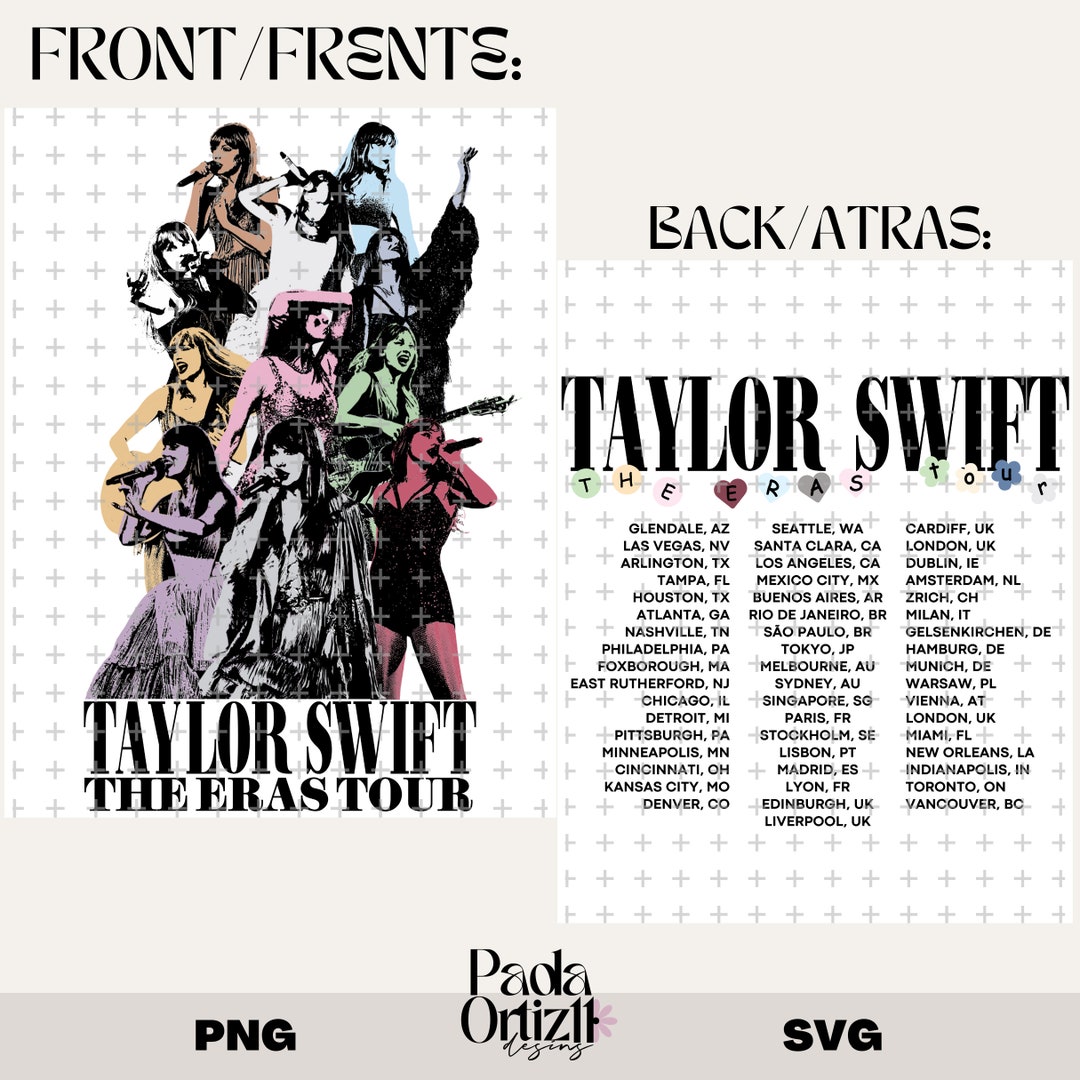 Taylor Swift The Eras Tour Digital Desing SVG PNG - Etsy México