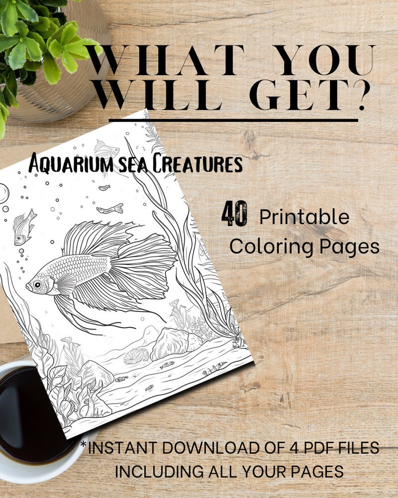 Aquarium Fish Coloring Pages, Under the Sea, Ocean Themed Coloring ...