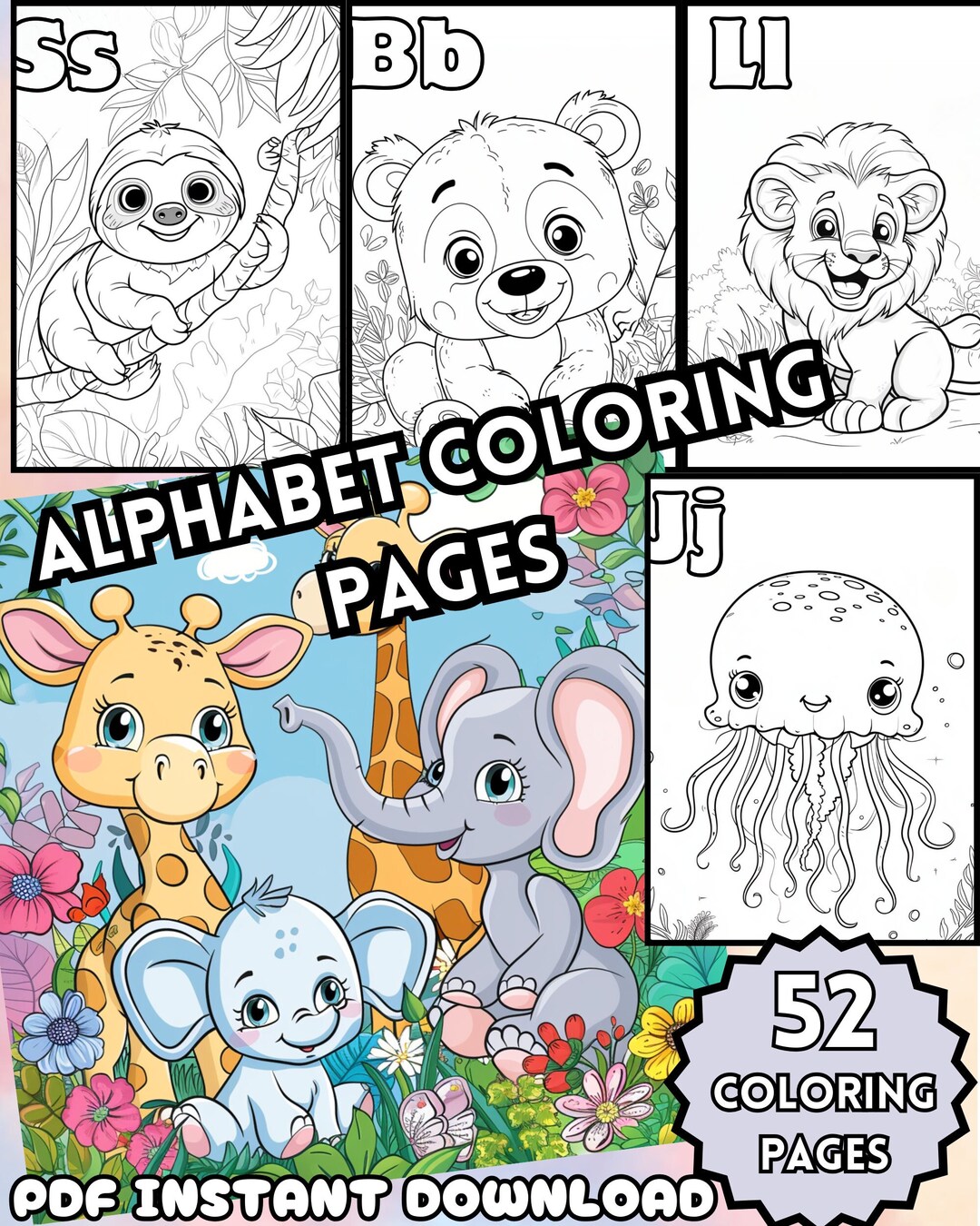 Learning the Alphabet Printable Coloring Pages, Kids Coloring Pages ...