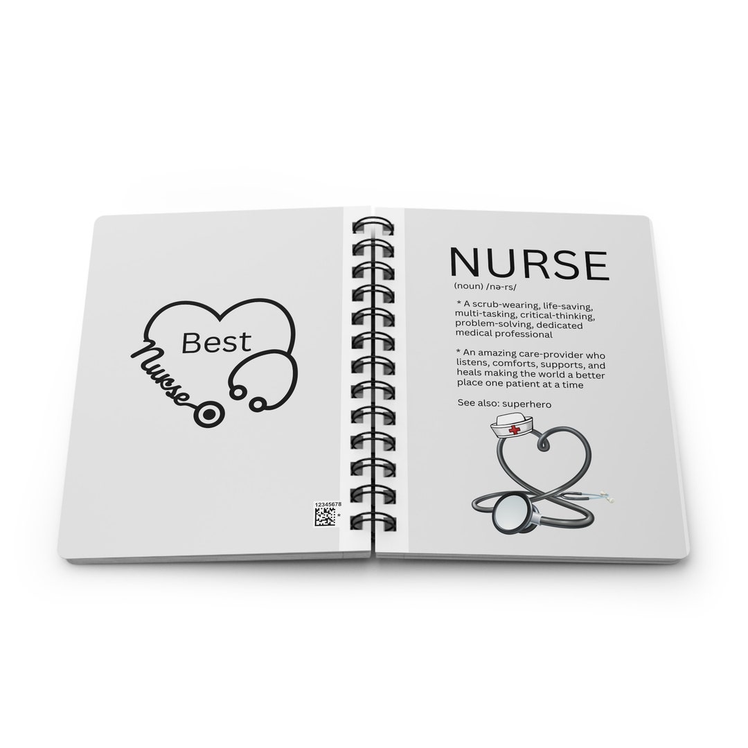 Spiral Bound Nurse Journal, Nurse Gift, Gift for Nurse, Nurse's Week ...