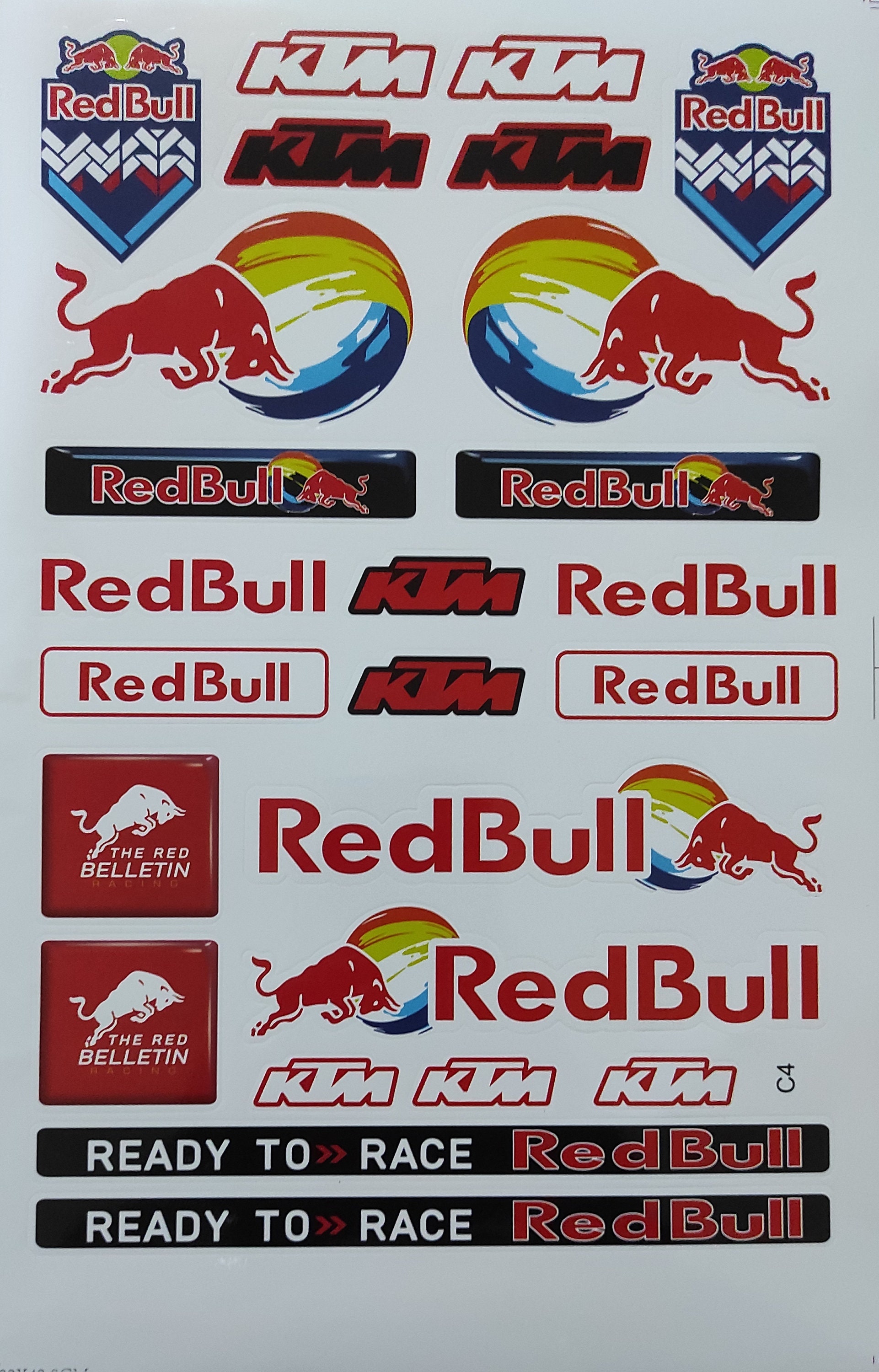 Red bull stickers store