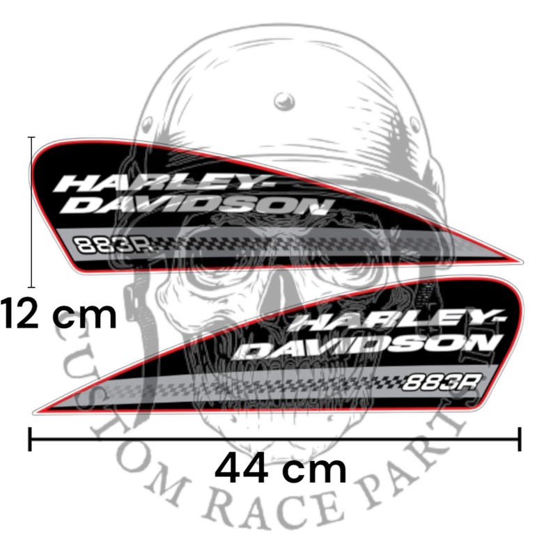 Kit 2 Harley Davidson Vintage Tank Stickers – Custom Laminated Stickers ...