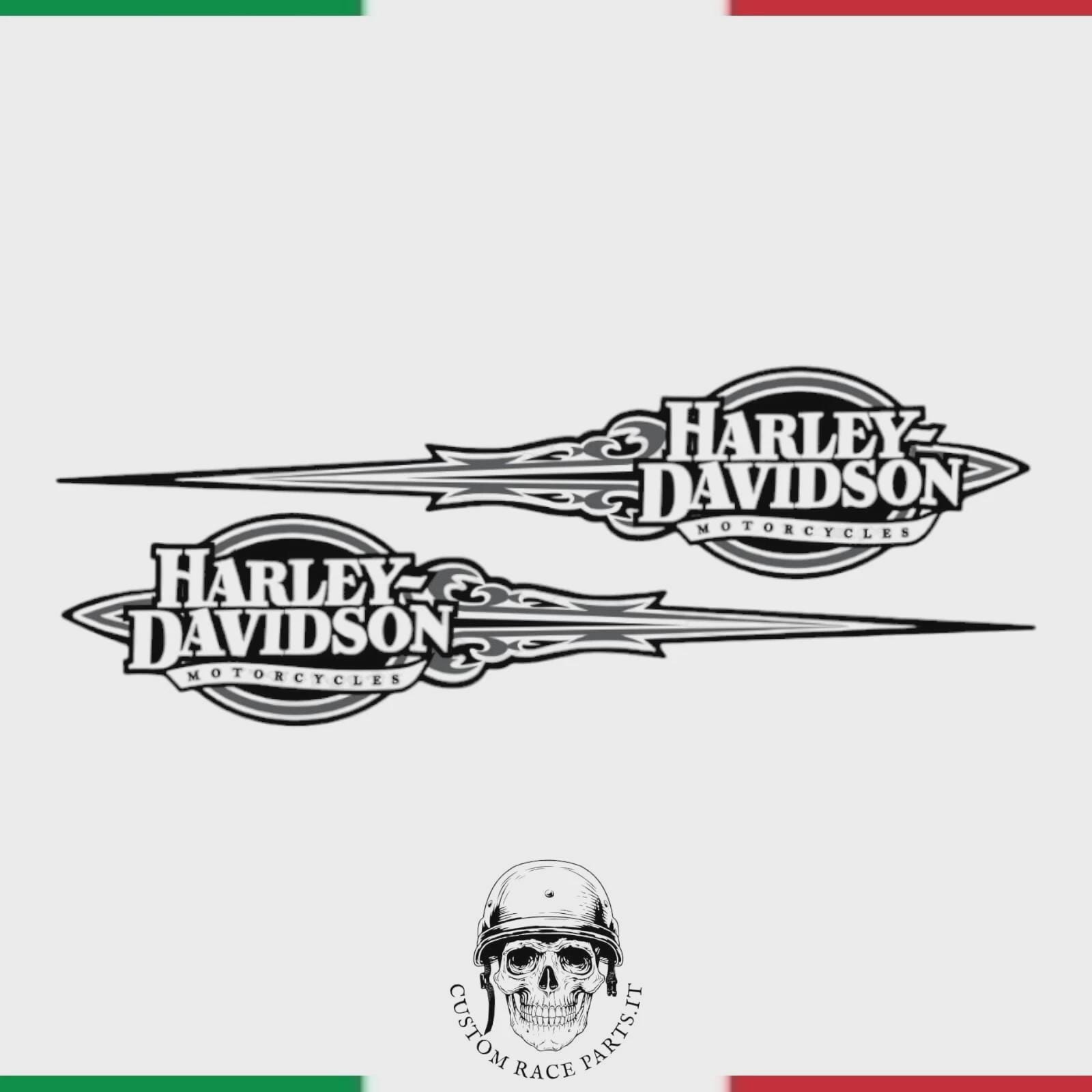 Harley-davidson Vintage Tank Sticker Kit 2 – Custom Laminated Stickers ...