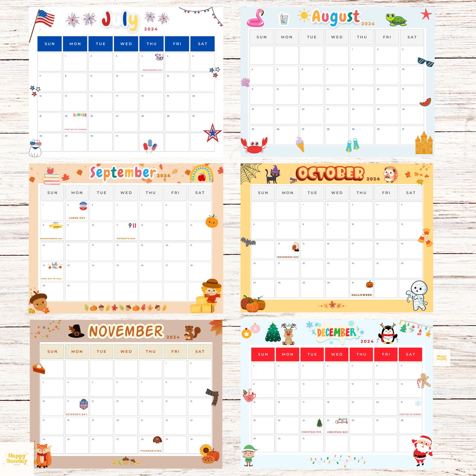 2024 Printable Kids Calendars Homeschool Calendars, Printable Kids ...