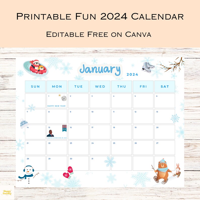 2024 Printable Kids Calendars Homeschool Calendars, Printable Kids ...