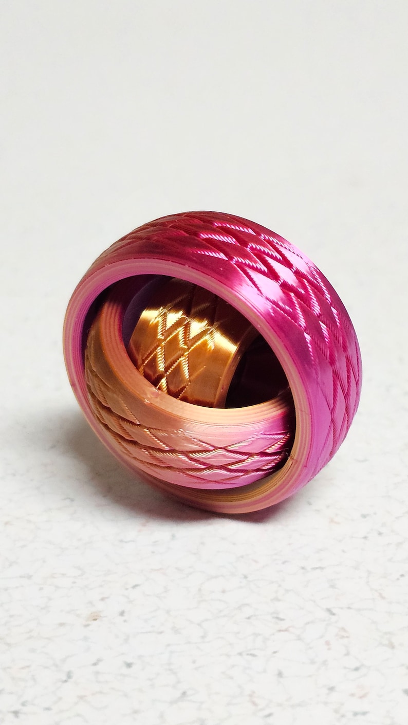 3D Printed Gyro Spinner Knurled Texture - Etsy