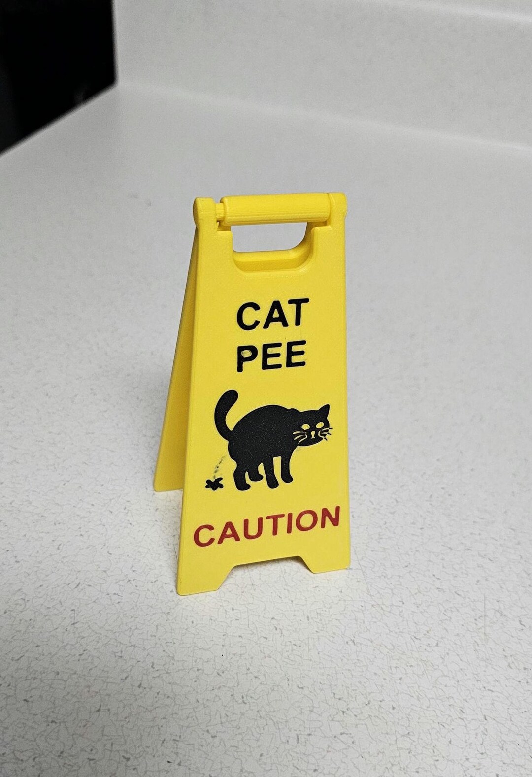 Cat Pee Wet Floor Sign | Gag Gift | Stocking Stuffer | 5 Inch - Etsy