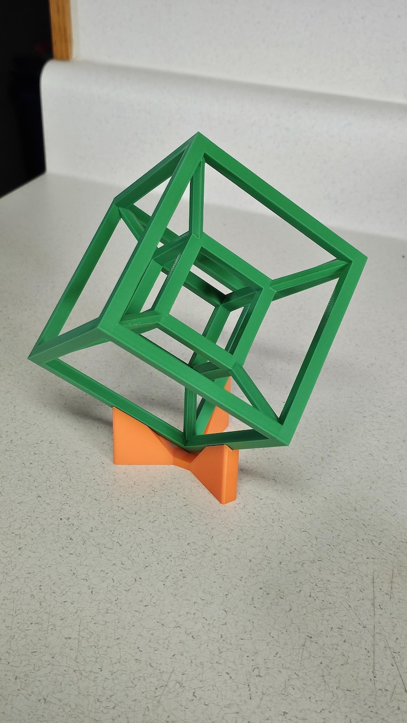 Tesseract | Hypercube | 3D Printed | 4th Dimension Model | Stand Option ...