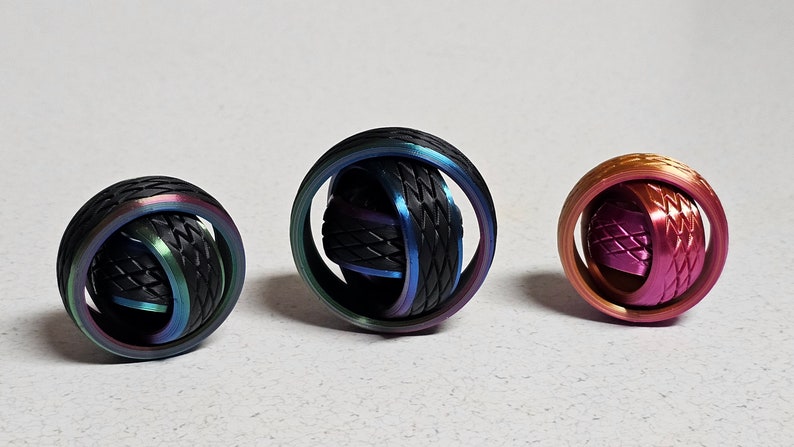 3D Printed Gyro Spinner Knurled Texture - Etsy