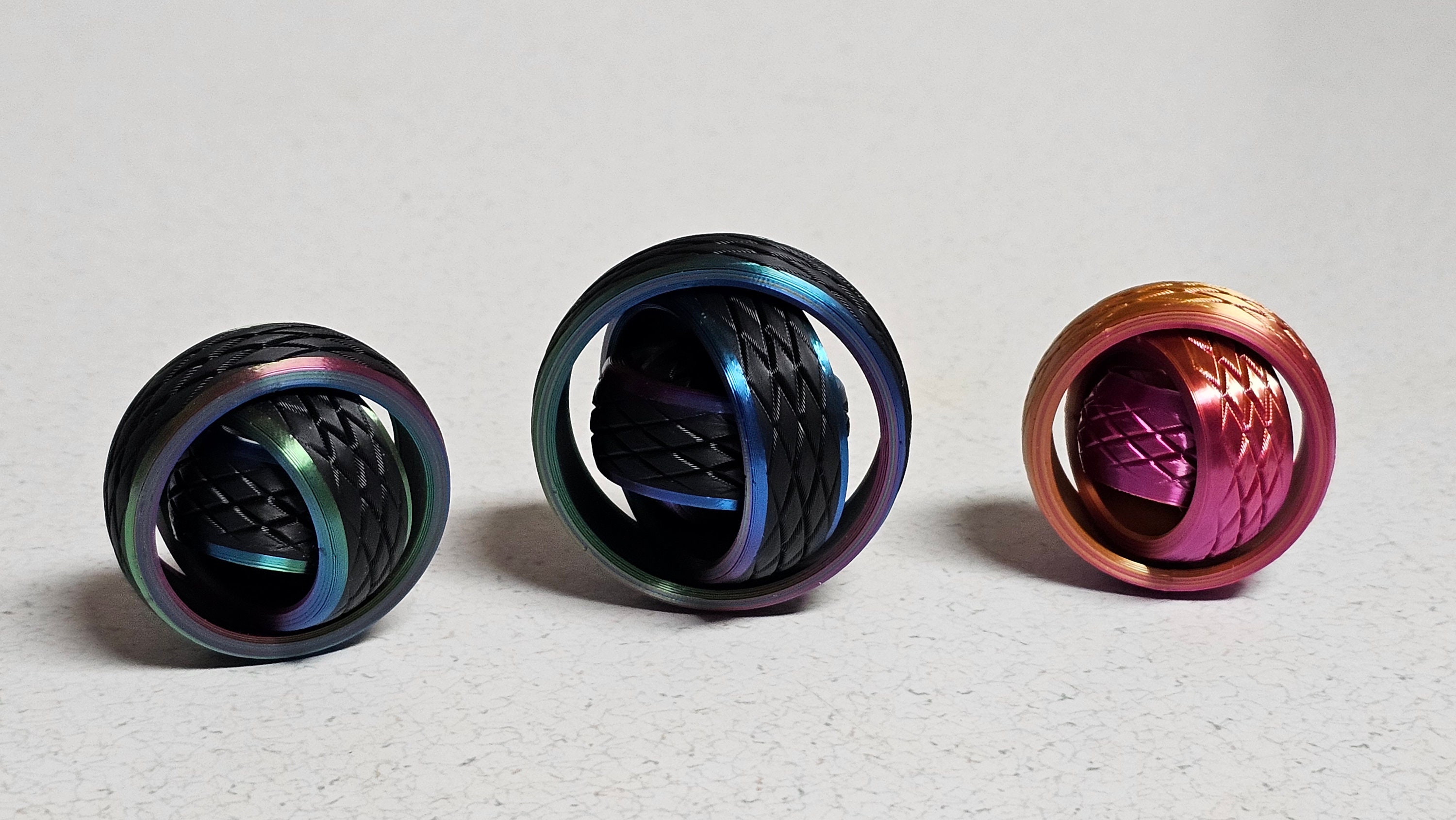 3D Printed Gyro Spinner Knurled Texture - Etsy
