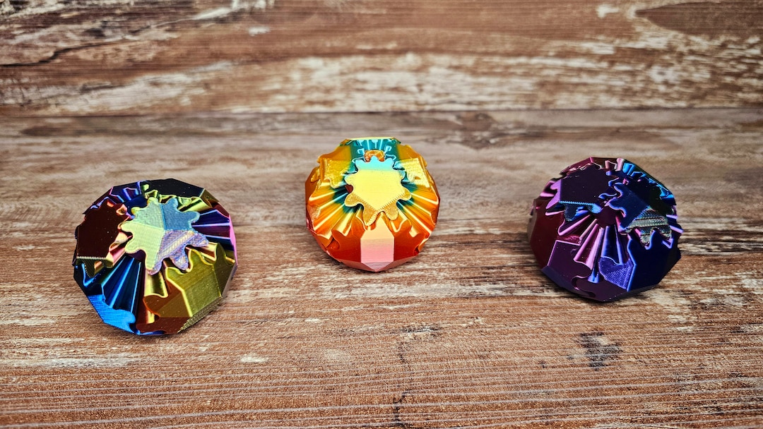 Gear Rhombo Jr, Gear Ball, Fidget Toy, 3d Printed, 2 Inch Diameter - Etsy