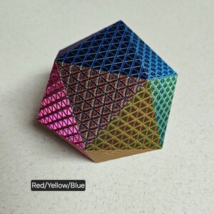 Icosahedron 3D Printed Model 20 Sided Polyhedron 4 Inch - Etsy
