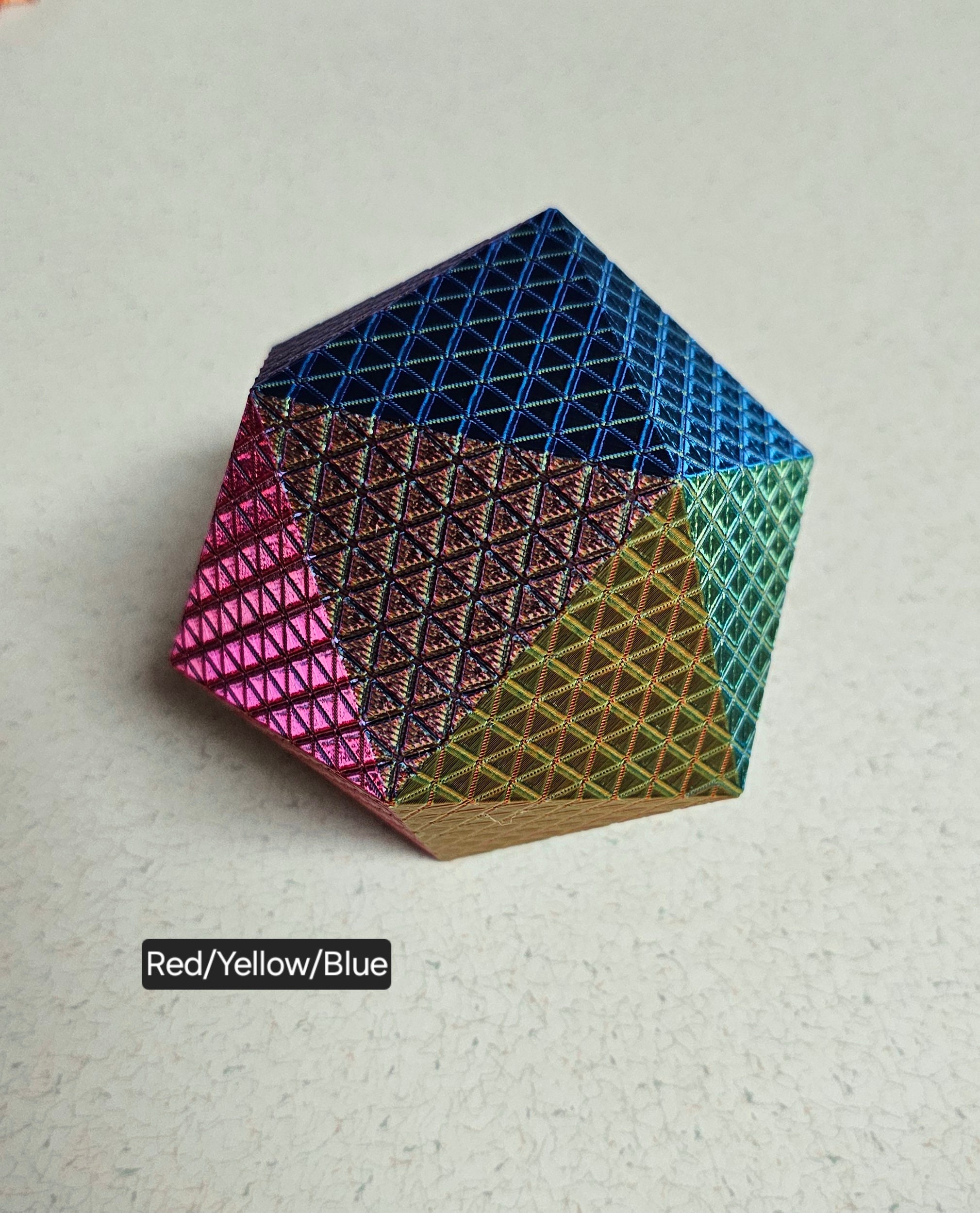 Icosahedron 3D Printed Model 20 Sided Polyhedron 4 Inch - Etsy