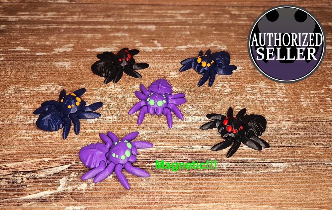 Tiny Spider Magnetic 2pack, Fidget Toy, Articulated, Cinderwing 3D ...