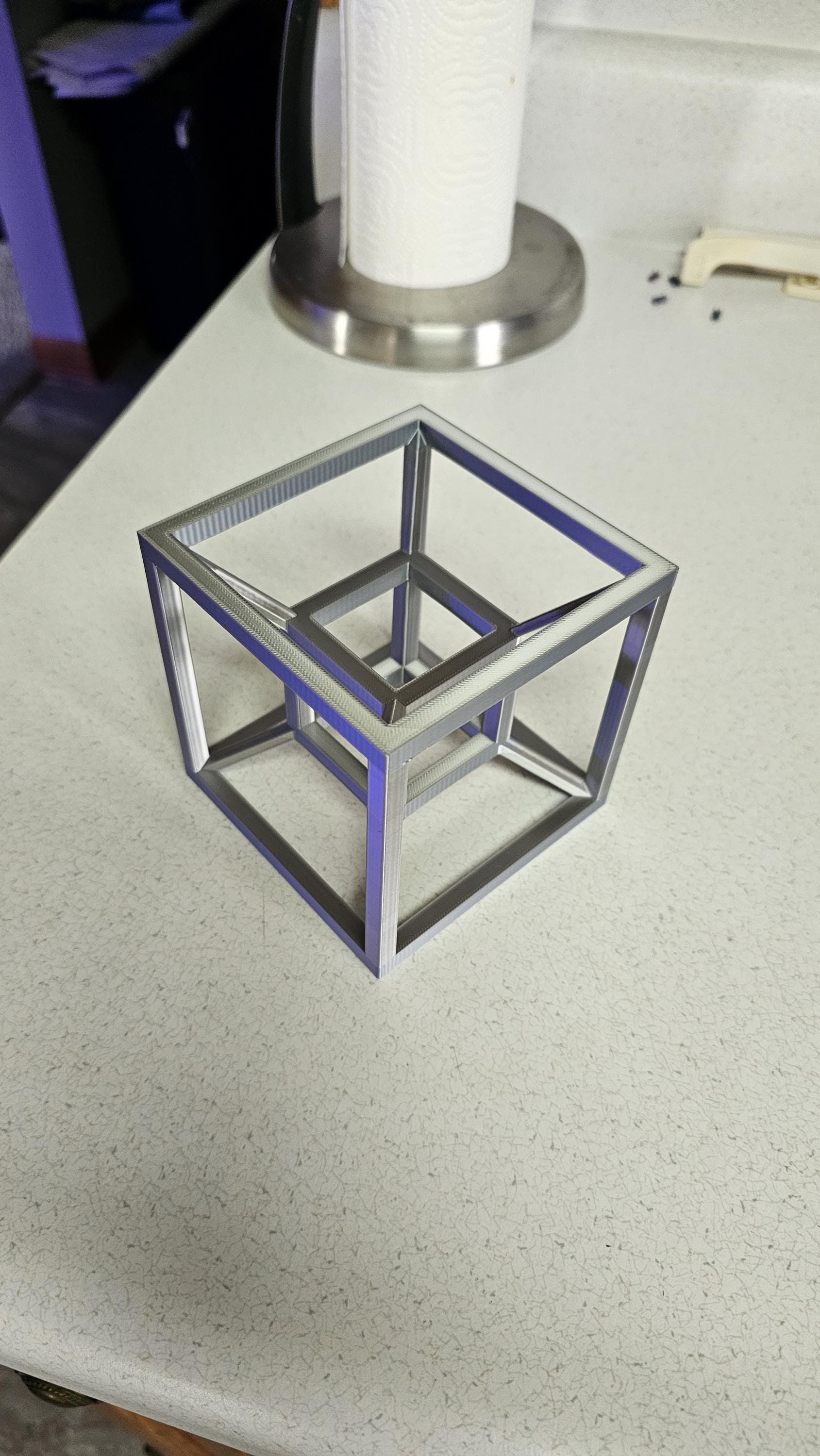 Tesseract | Hypercube | 3D Printed | 4th Dimension Model | Stand Option ...