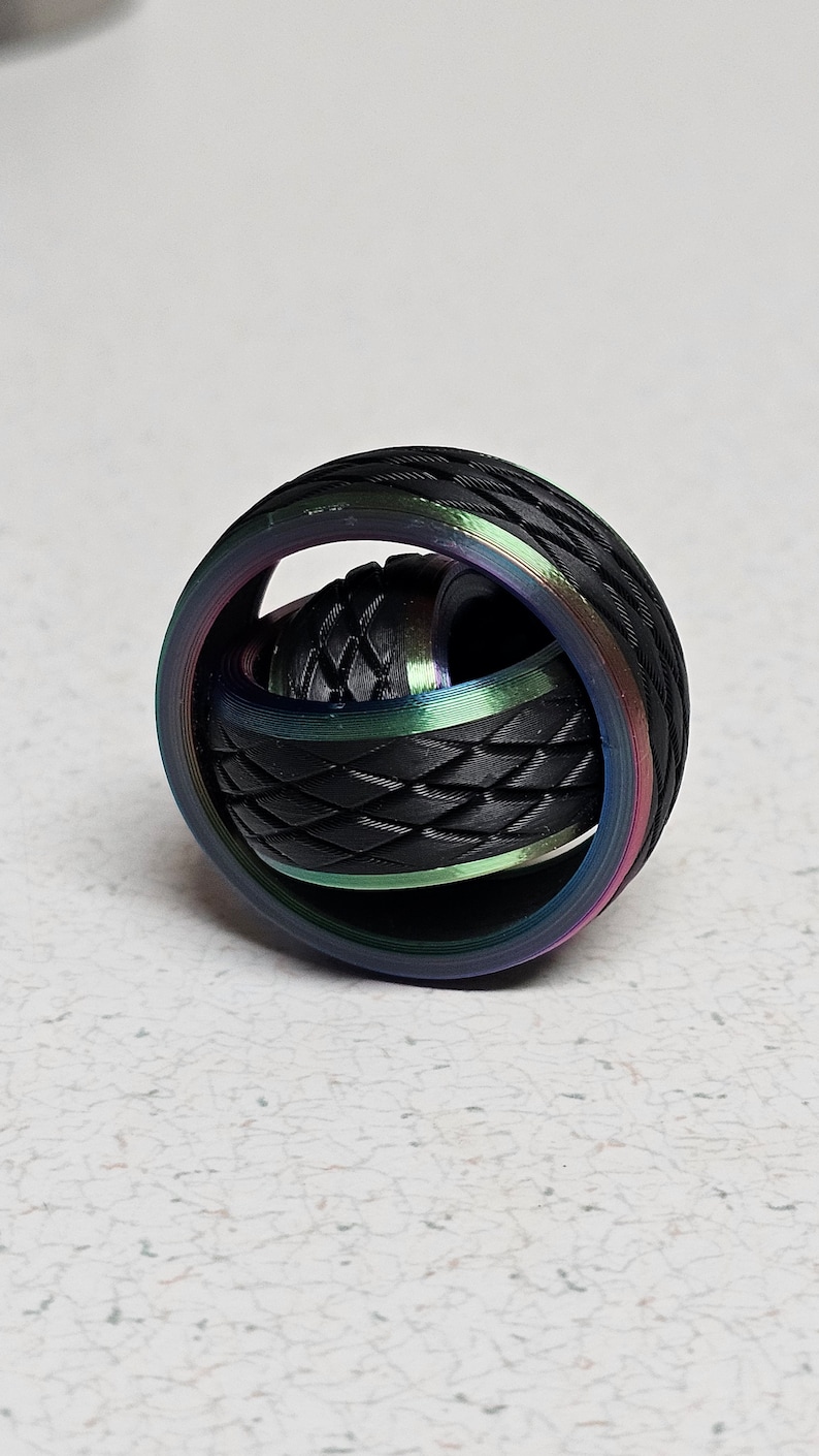 3D Printed Gyro Spinner Knurled Texture - Etsy