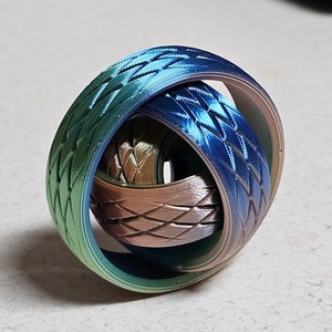 3D Printed Gyro Spinner Knurled Texture - Etsy