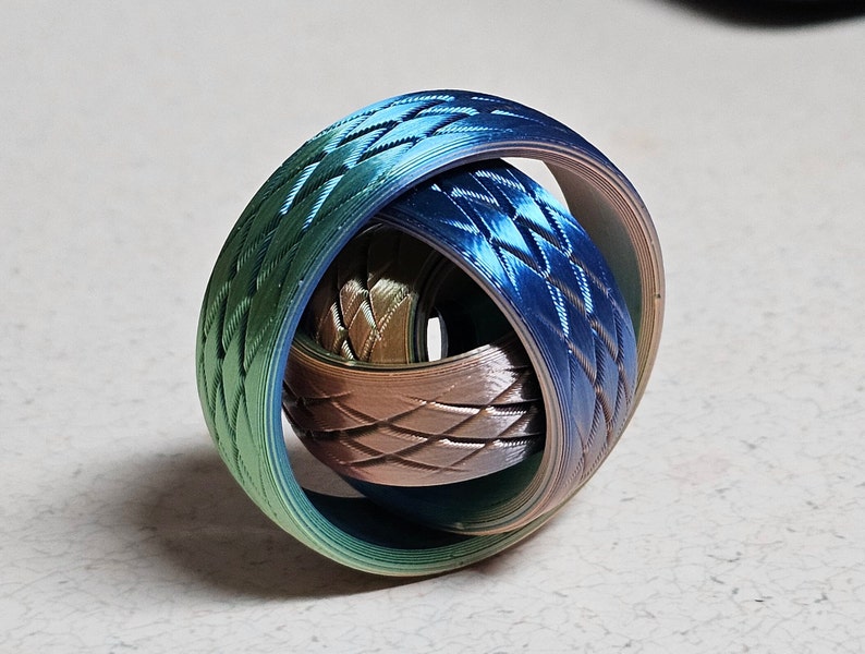 3D Printed Gyro Spinner Knurled Texture - Etsy