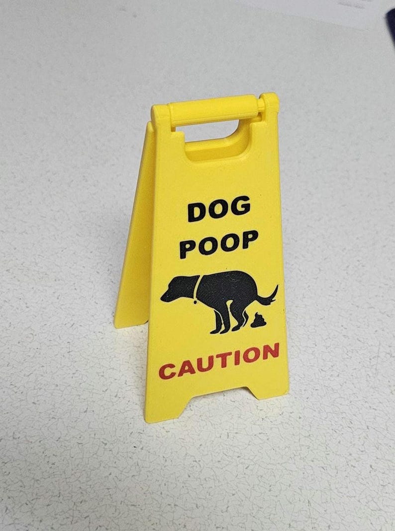 Dog Poop Wet Floor Sign | Gag Gift | Stocking Stuffer | 5 Inch - Etsy