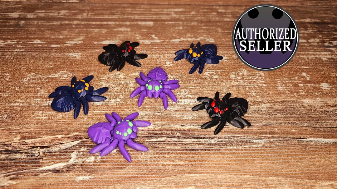 3D Printed Magnetic Tiny Spider 5pack, Fidget Toy, Articulated ...