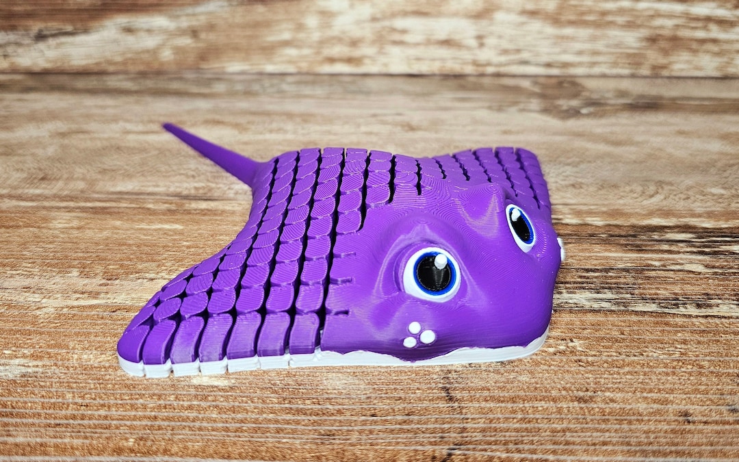 3D Printed Ray the Manta Ray, Articulated, Manta Ray, 6.5 Inches Long ...