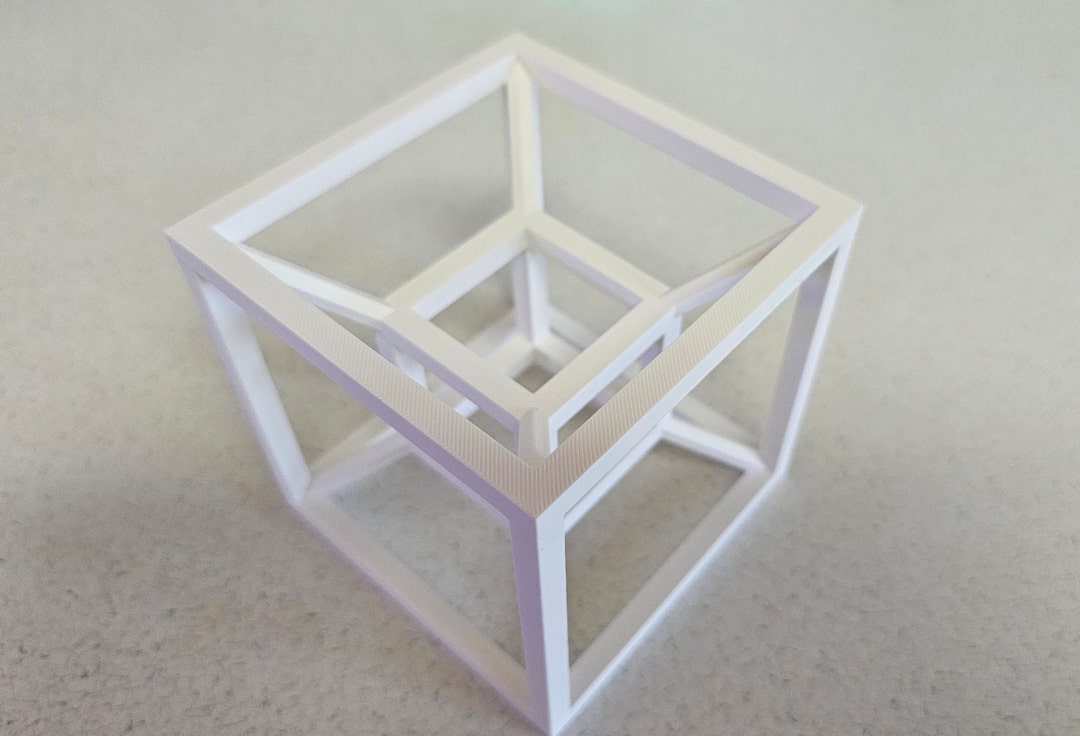 Tesseract Hypercube 3D Printed 4th Dimension Model - Etsy