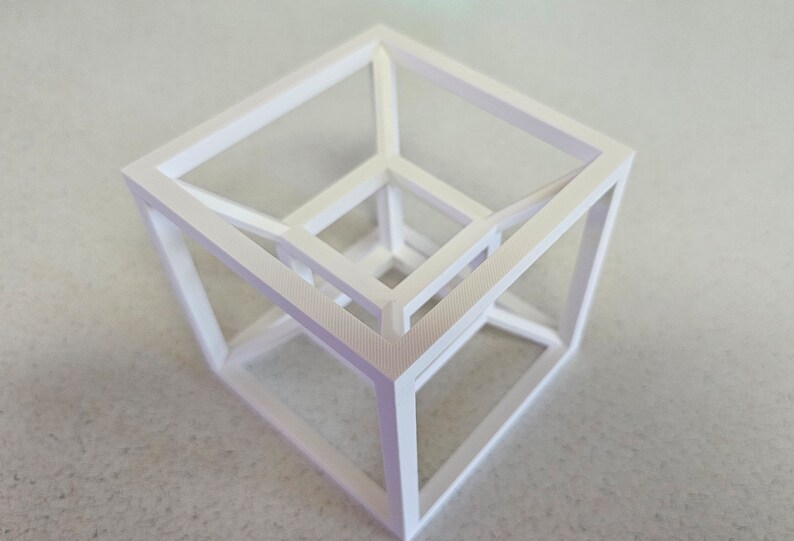 Tesseract Hypercube 3D Printed 4th Dimension Model - Etsy