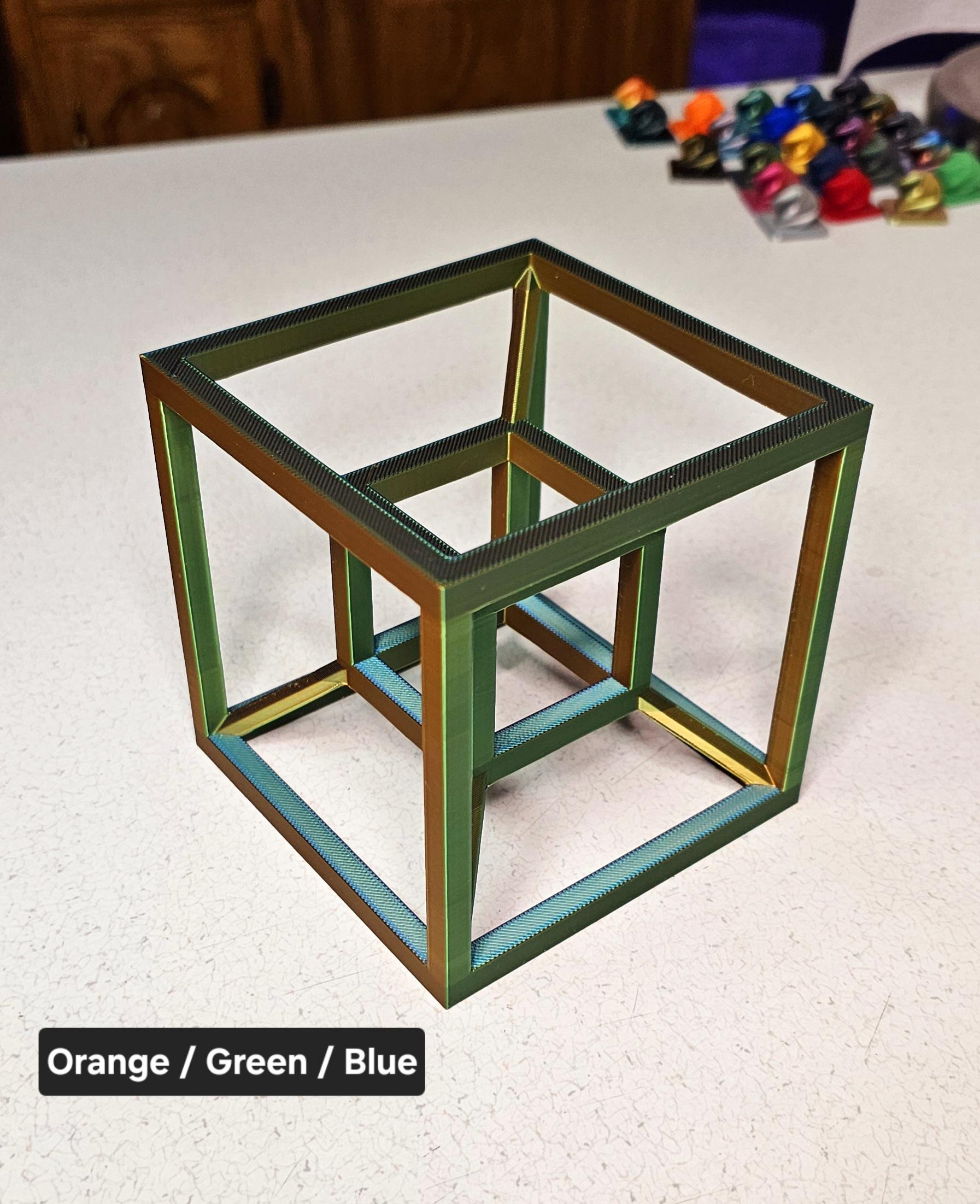 Tesseract | Hypercube | 3D Printed | 4th Dimension Model | Stand Option ...