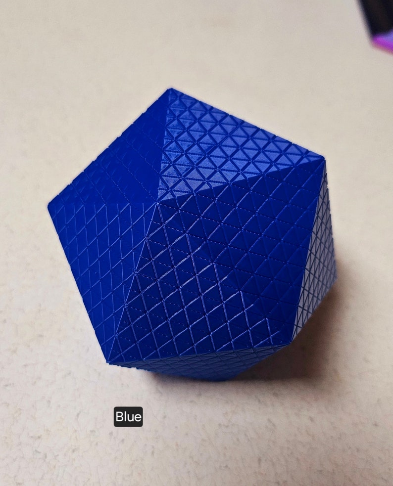 Icosahedron 3D Printed Model 20 Sided Polyhedron 4 Inch - Etsy