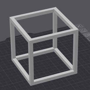 3D Printed Open Cube, 4 Inch - Etsy