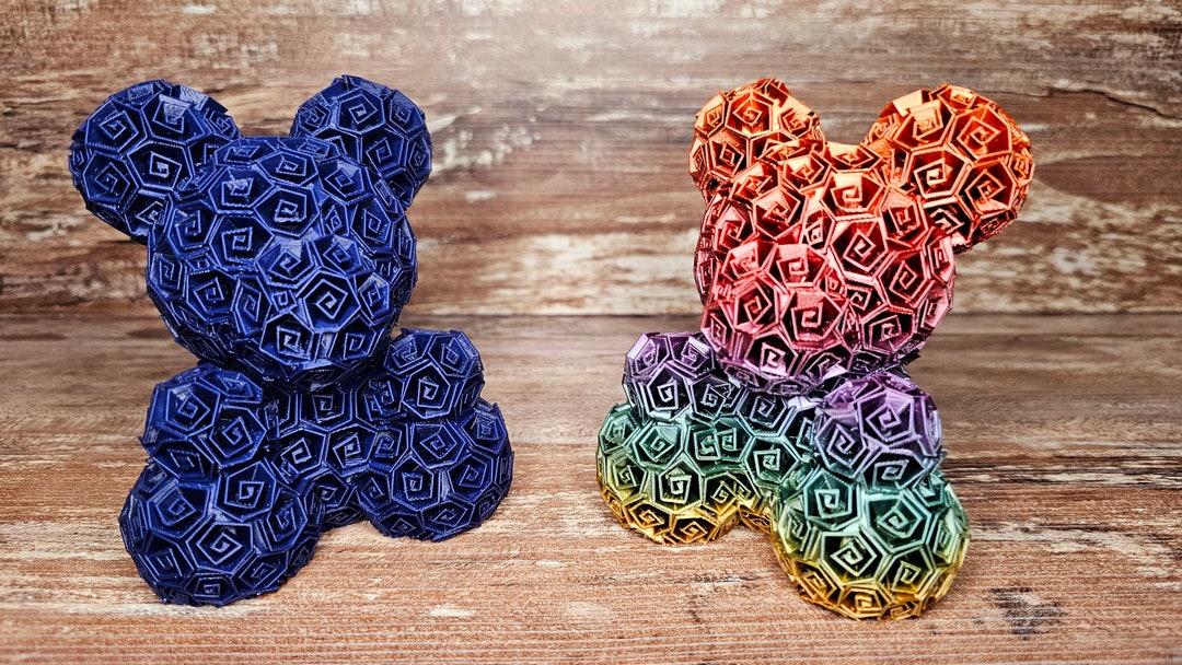 3D Printed Rose Bear, 4 Inches Tall, Great Gift - Etsy