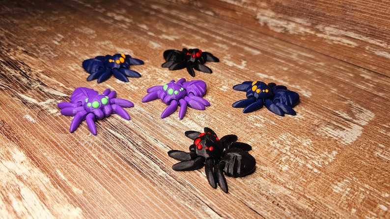 Tiny Spider Magnetic 2pack, Fidget Toy, Articulated, Cinderwing 3D ...