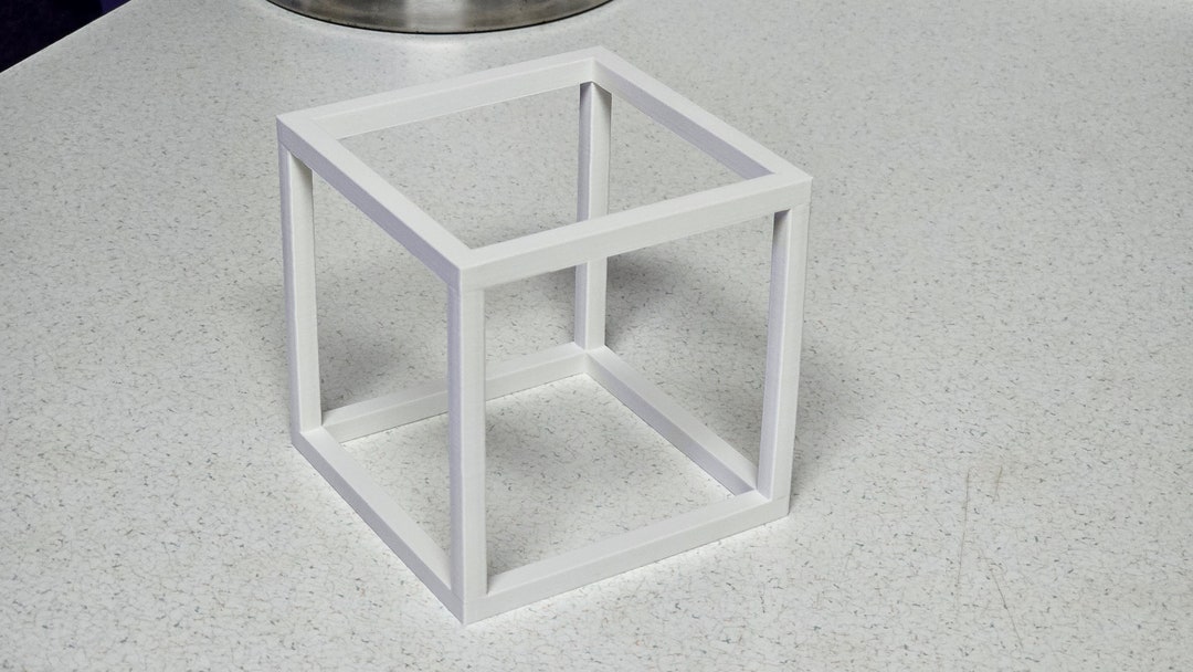 3D Printed Open Cube, 4 Inch - Etsy