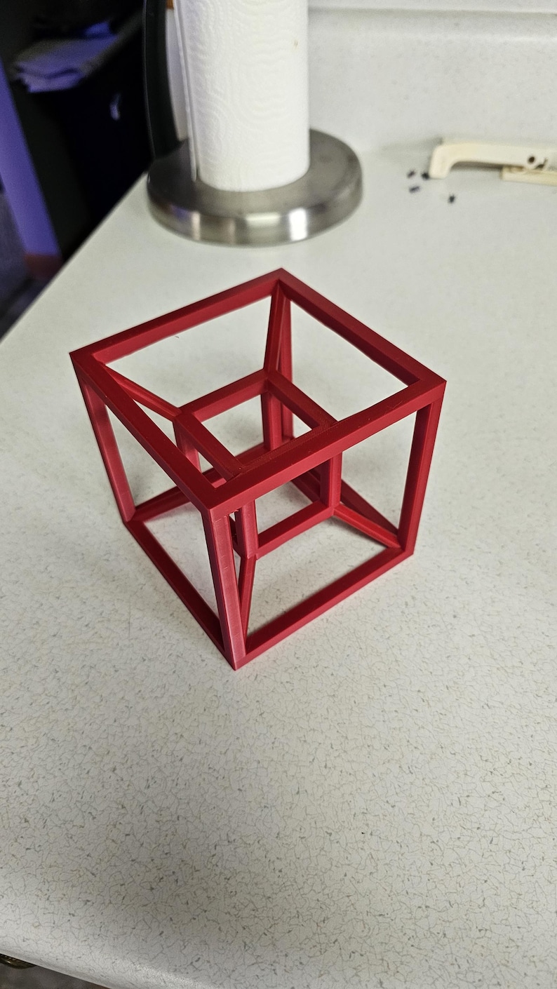 Tesseract | Hypercube | 3D Printed | 4th Dimension Model | Stand Option ...