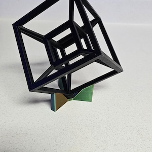 Tesseract | Hypercube | 3D Printed | 4th Dimension Model | Stand Option ...