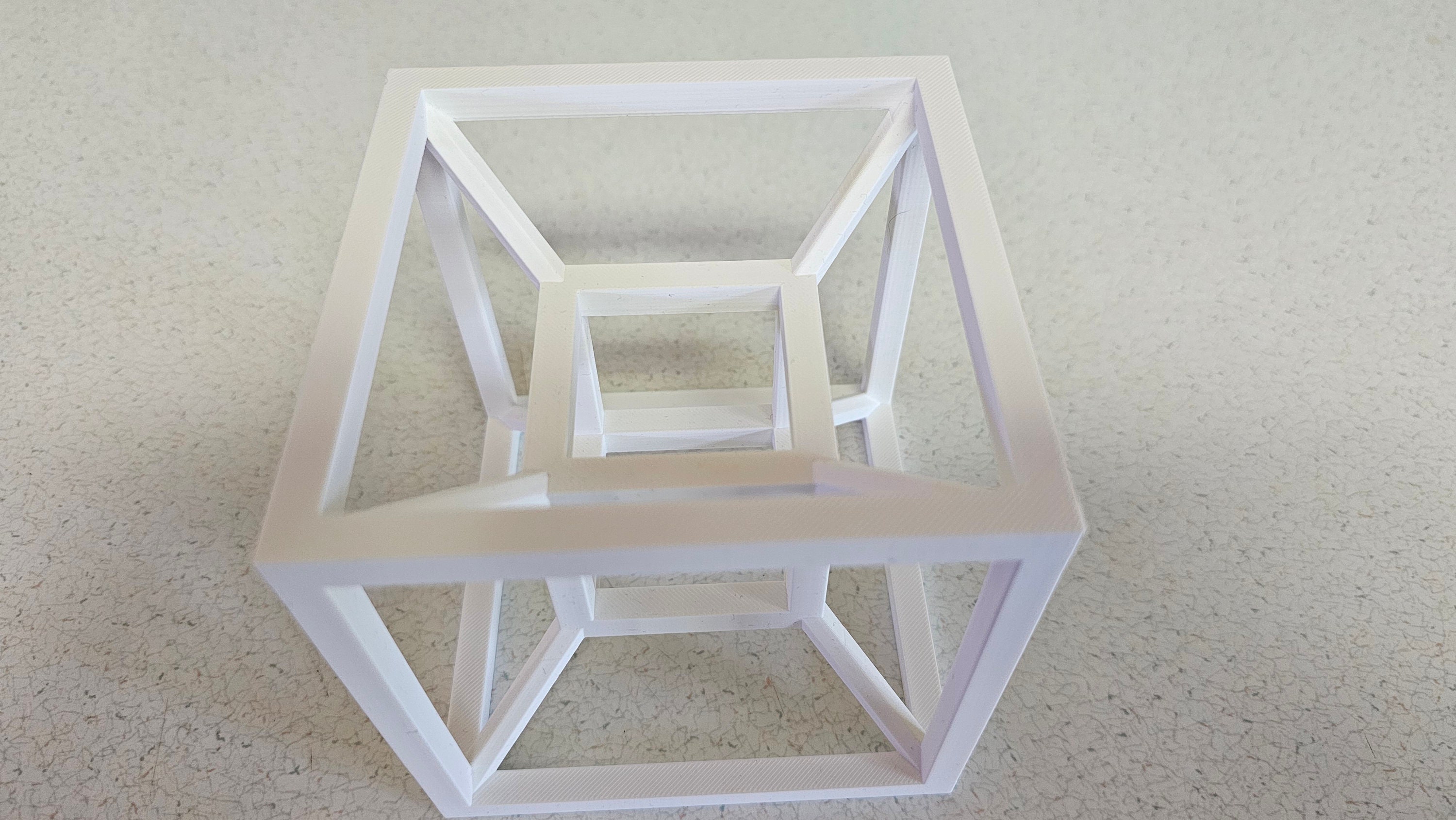 Tesseract Hypercube 3d Printed 4th Dimension Model Etsy