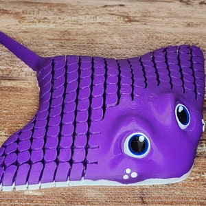 3D Printed Ray the Manta Ray, Articulated, Manta Ray, 6.5 Inches Long ...