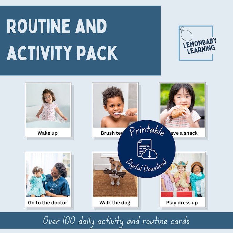 Preschool Daily Routine Activity Cards Digital Download - Etsy Australia