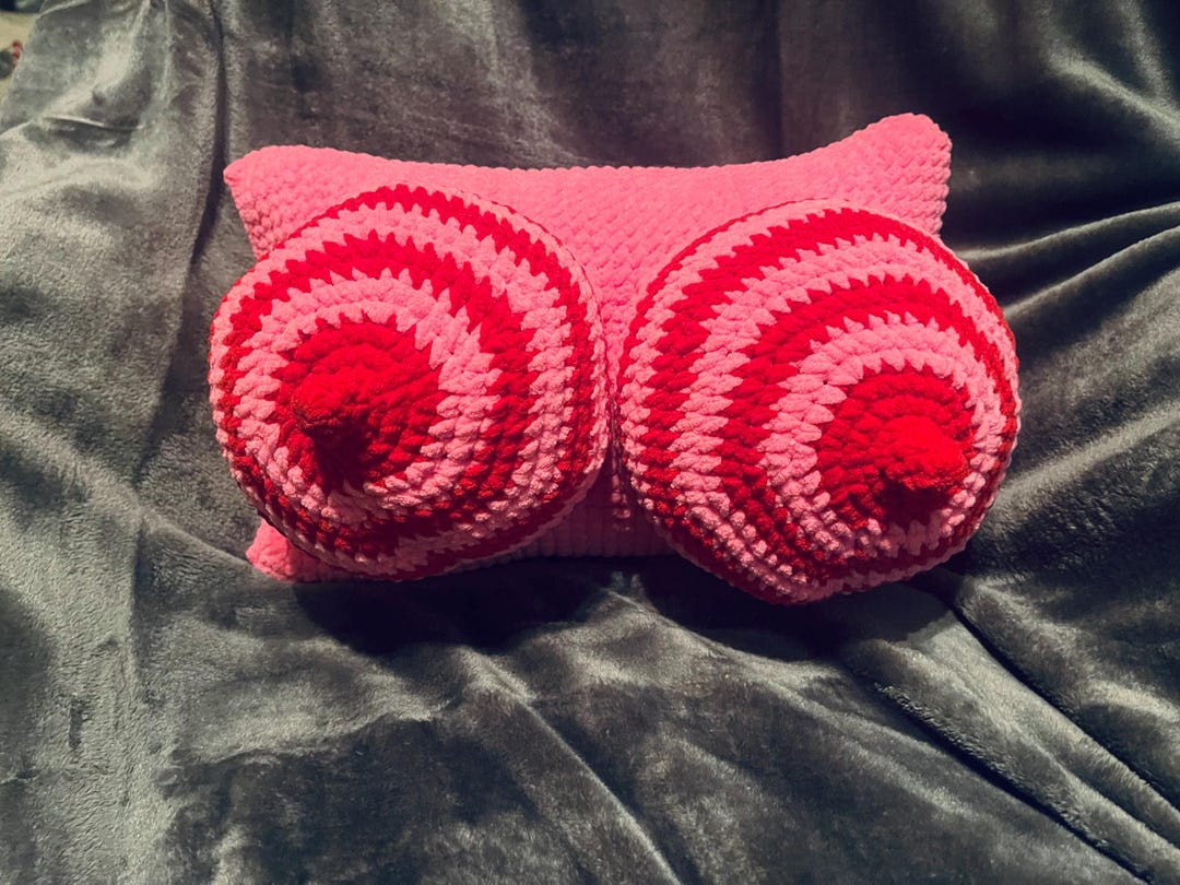 Boob Pillow - Amigurumi - Valentine’s Day - Crochet - Stress Relief - Soft - Breast - Etsy