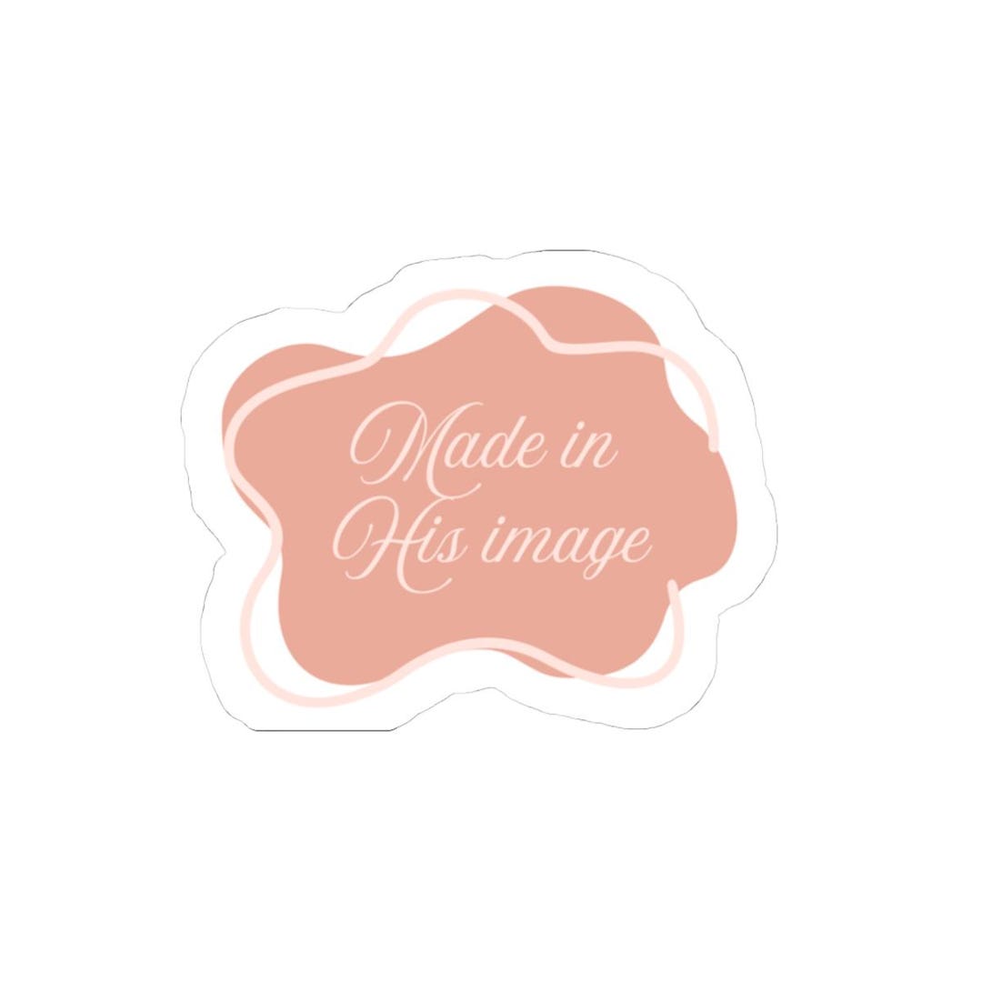 Made in His Image Sticker, Christian Scripture Decal - Etsy
