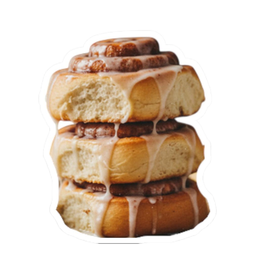 Stacked Cinnamon Roll Vinyl Sticker | Bakery Decal - Etsy