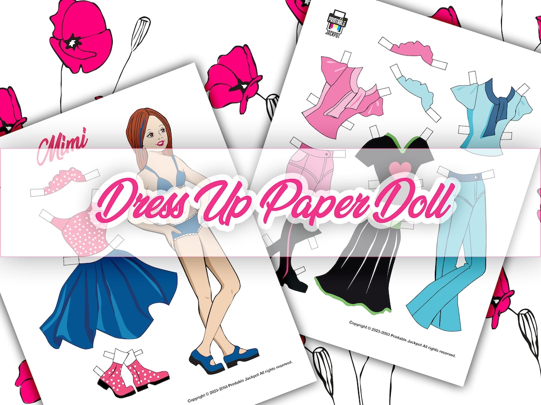 Printable Paper Doll Mimi With Clothes and Accessories - Fun DIY ...