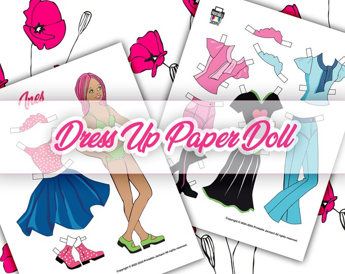 Paper Doll Printable PDF Cherie / Kids Toys / Craft Kit / Instant ...
