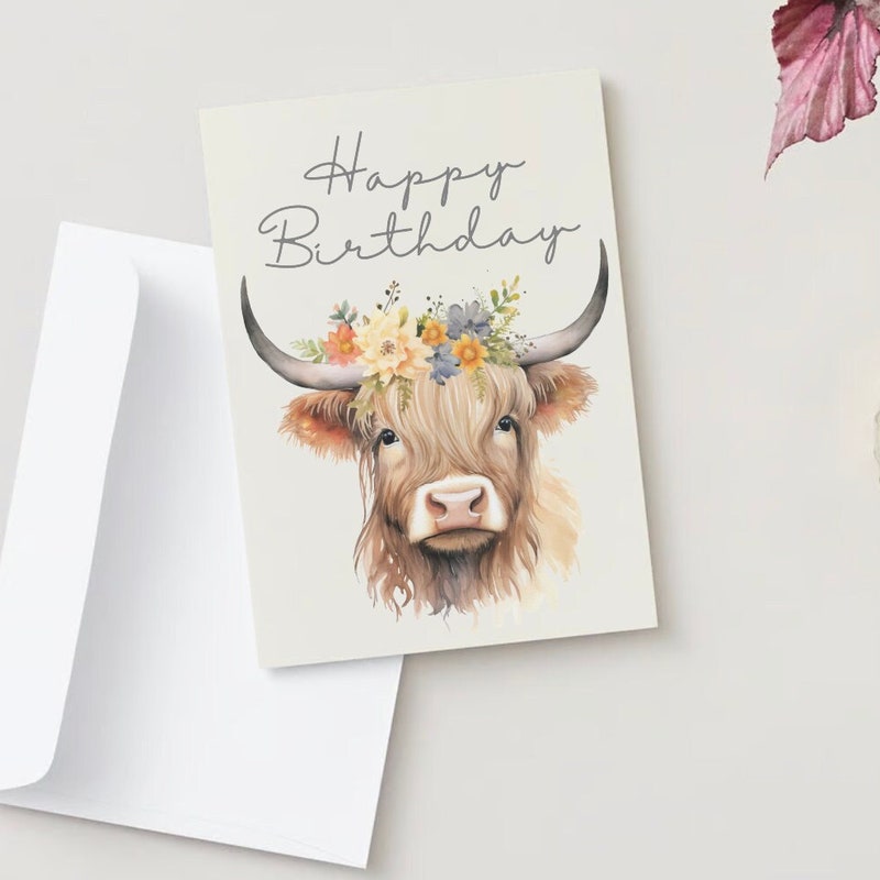 Printable Cow Birthday Card - Etsy