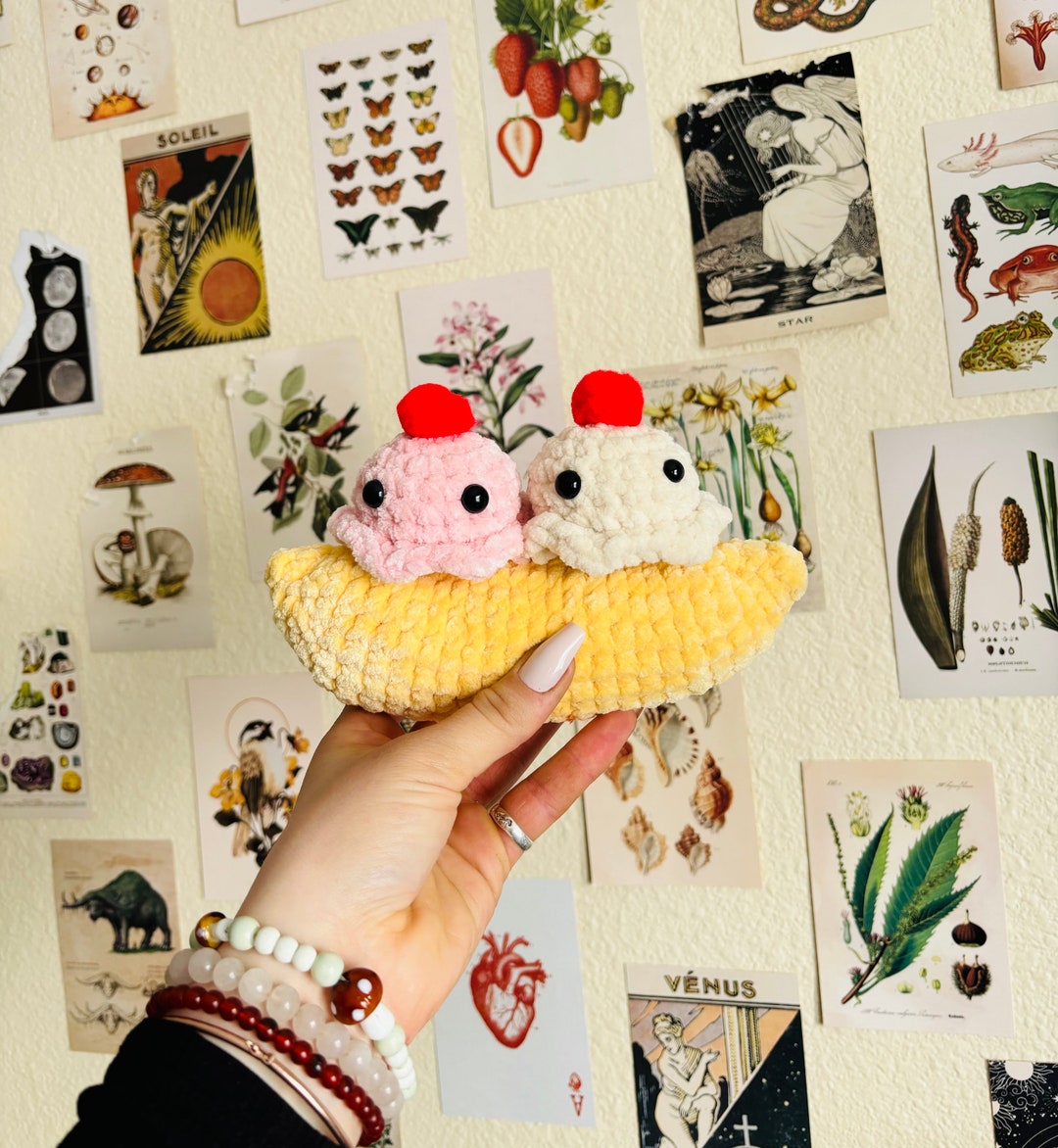 Banana Split Plushie - Etsy