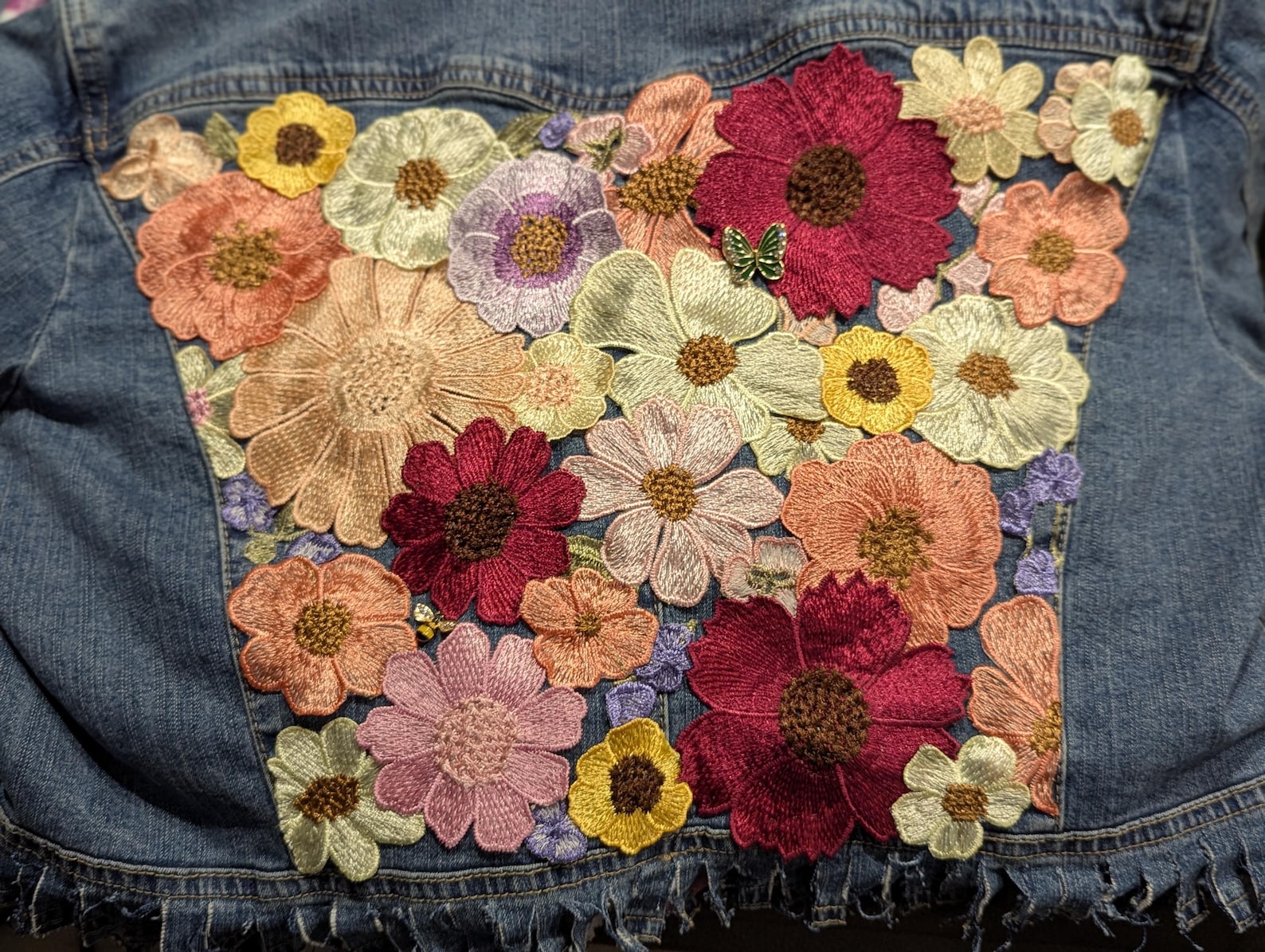 Jean Jacket Custom Designed One of a Kind | Made to Order | Floral ...