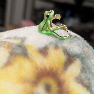 Frog Ring Adjustable | Best Friend Rings in Green or Blue With Gold ...